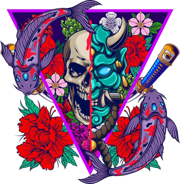 Illustration De Masque Hannya Avec Vecteur De Stock De Qualité ... Illustration De Masque Hannya Avec Vecteur De Stock De Qualité ...