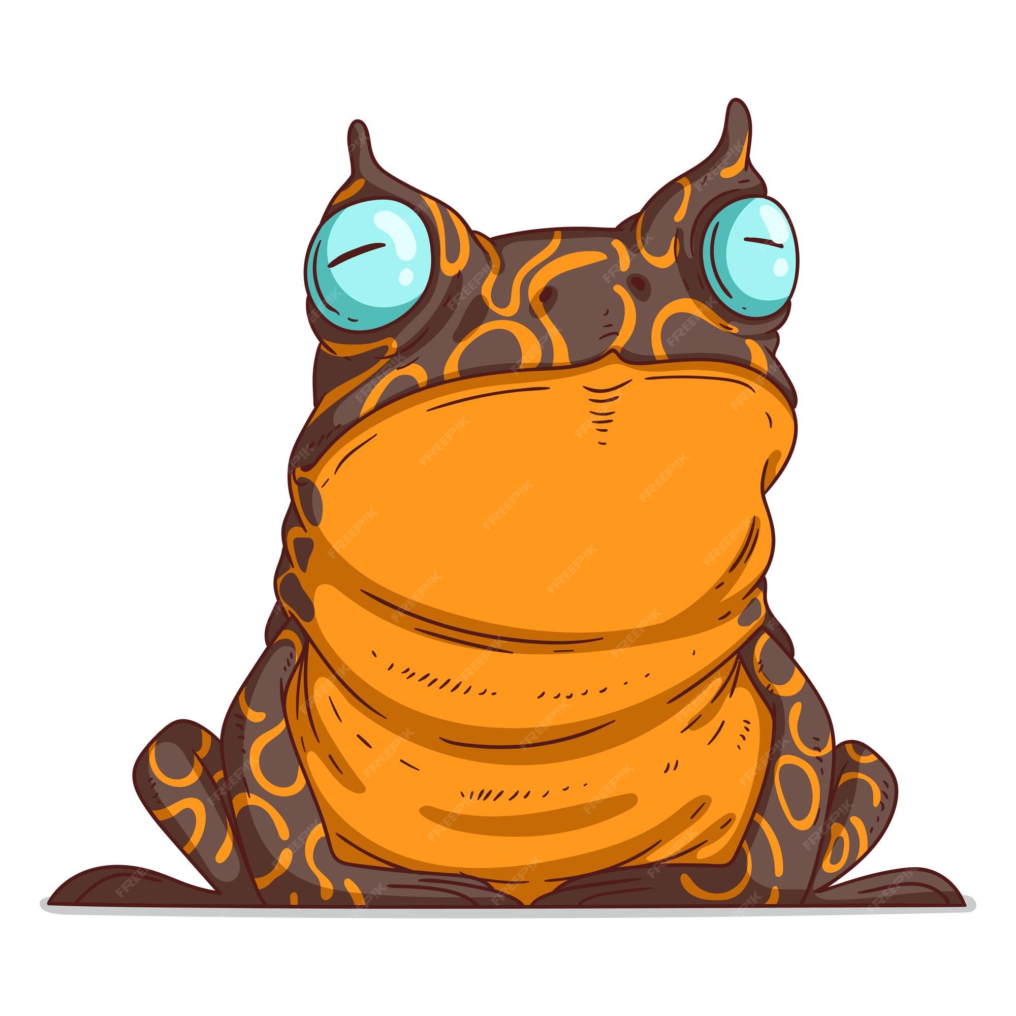 Une Illustration Vectorielle Isolée De Grenouille Exotique Image De Dessin Animé Dun Crapaud