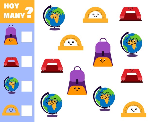 Le Jeu De Mathématiques Pour Les Enfants Compte Le Nombre D'éléments ... Le Jeu De Mathématiques Pour Les Enfants Compte Le Nombre D'éléments ...