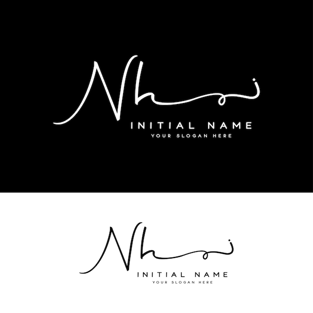 Le Logo De La Signature Initiale écrite à La Main | Vecteur Premium Le Logo De La Signature Initiale écrite à La Main | Vecteur Premium