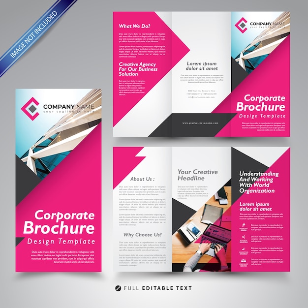 Modèle De Brochure à Trois Volets | Vecteur Premium Modèle De Brochure à Trois Volets | Vecteur Premium