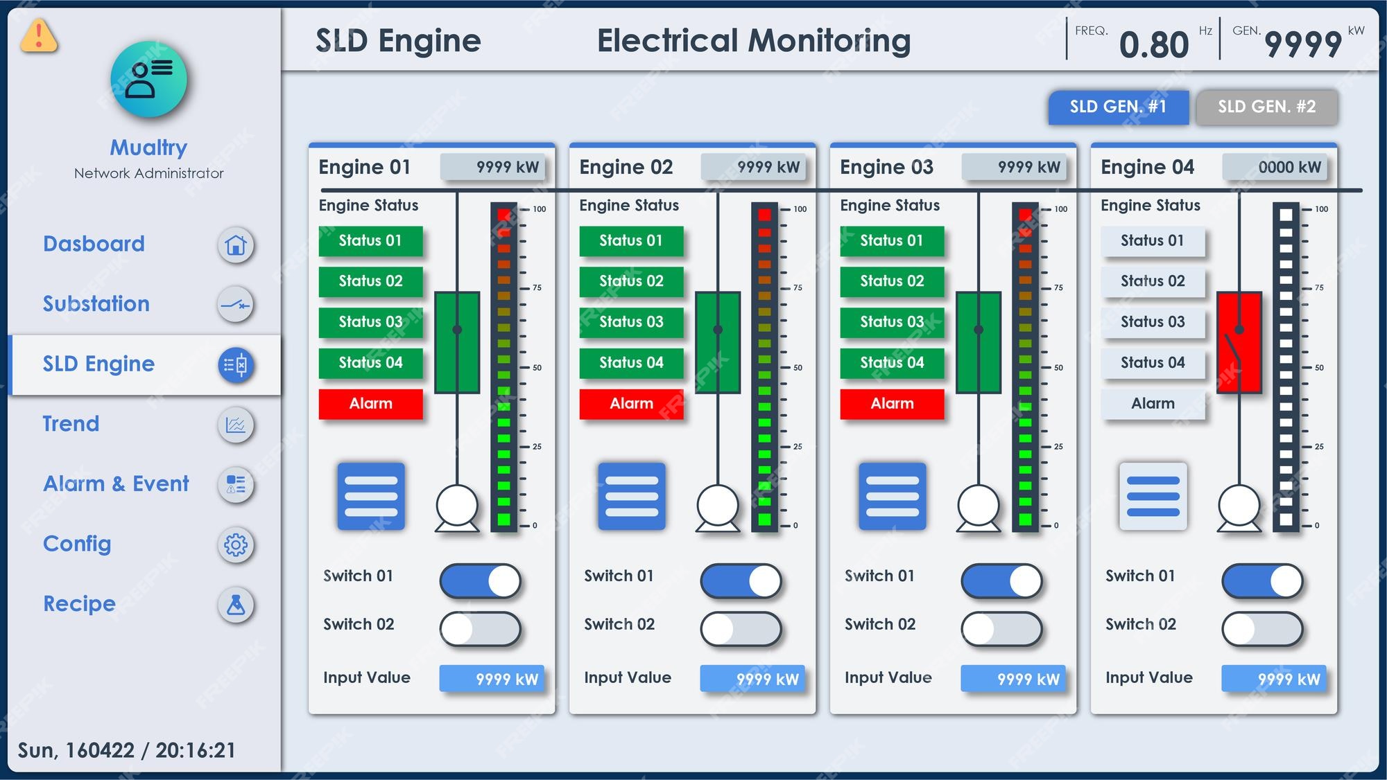 Modèle D'interface Utilisateur Hmi Scada Design Plat Industriel ... Modèle D'interface Utilisateur Hmi Scada Design Plat Industriel ...