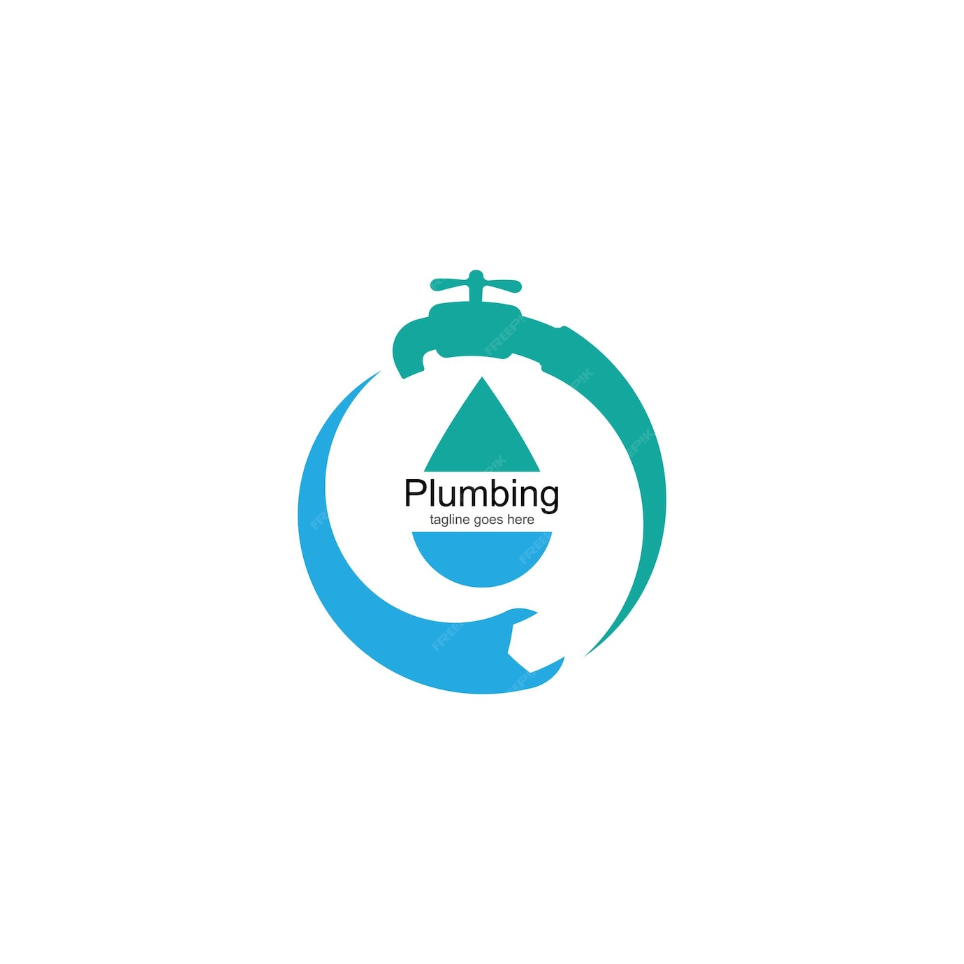 Modèle Vectoriel Dillustration De Logo De Plomberie Vecteur Premium