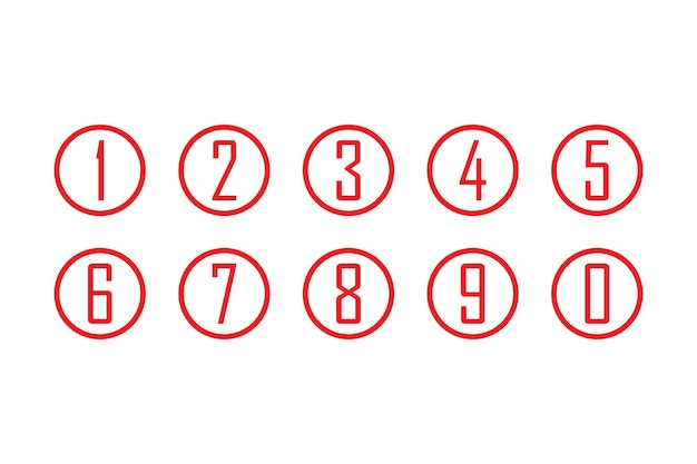 Un nombre de nombres qui sont dans un cercle | Vecteur Premium Un nombre de nombres qui sont dans un cercle | Vecteur Premium