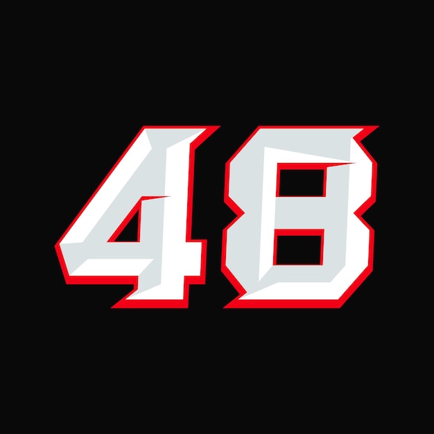 Numéro Racing 48 Design Vectoriel | Vecteur Premium Numéro Racing 48 Design Vectoriel | Vecteur Premium