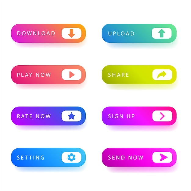 Premium Vector Neumorphic Colorful Button User Interface Elements ... Premium Vector Neumorphic Colorful Button User Interface Elements ...