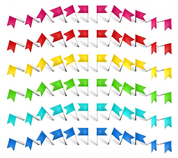 Punaise Colorée, Drapeau De Broche Et Punaise. Broche De Marque De ... Punaise Colorée, Drapeau De Broche Et Punaise. Broche De Marque De ...