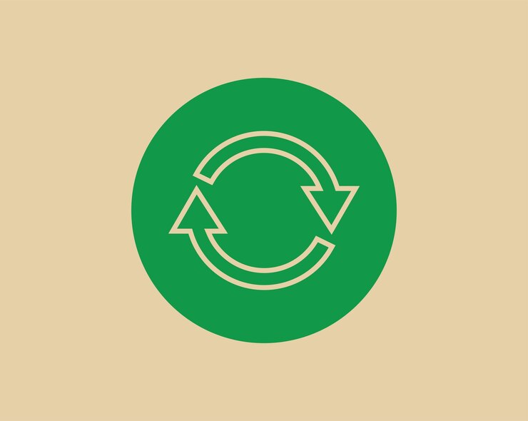 Recycler Le Symbole Des Déchets Et La Flèche Verte Logo Web Icône