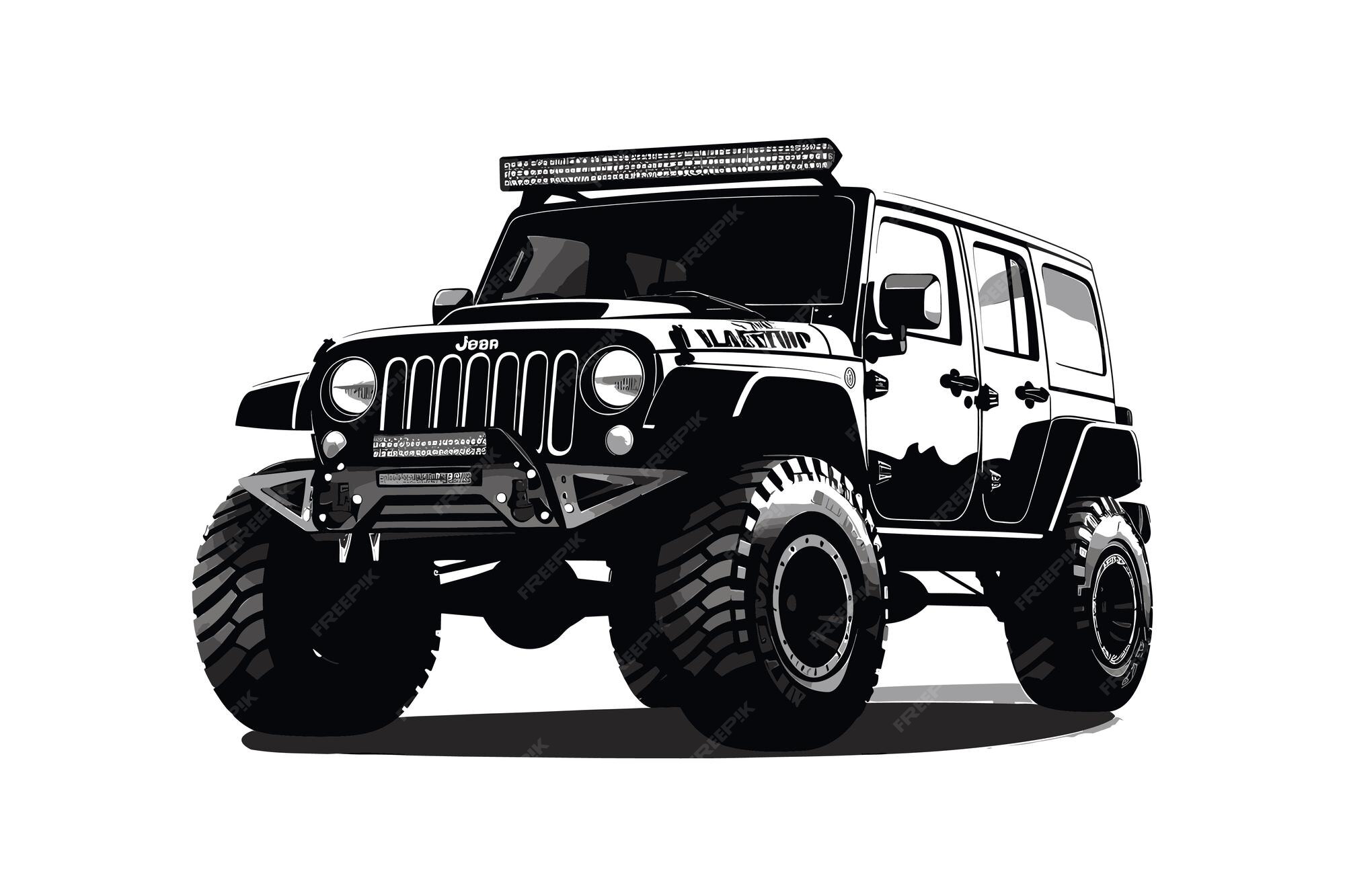 Silhouette De Char Militaire Jeep Humvee | Vecteur Premium Silhouette De Char Militaire Jeep Humvee | Vecteur Premium