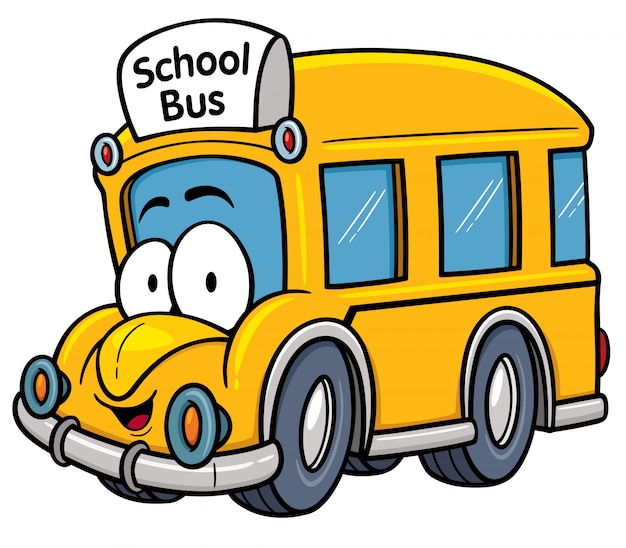 Autobús escolar amarillo de dibujos animados con conductor | Descargar ... Autobús escolar amarillo de dibujos animados con conductor | Descargar ...