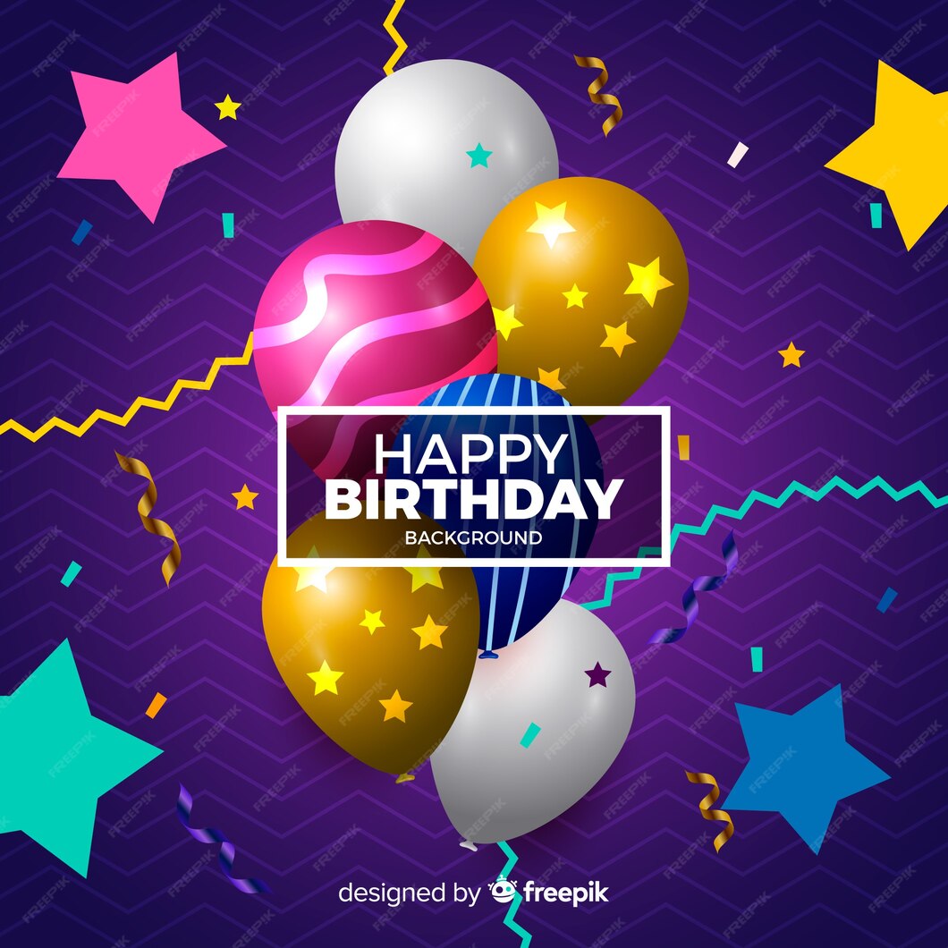 Fondo realista de fiesta de feliz cumpleaños | Vector Gratis Fondo realista de fiesta de feliz cumpleaños | Vector Gratis