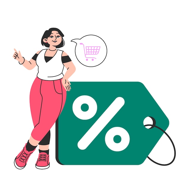 Ilustración del concepto de descuento | Vector Gratis Ilustración del concepto de descuento | Vector Gratis