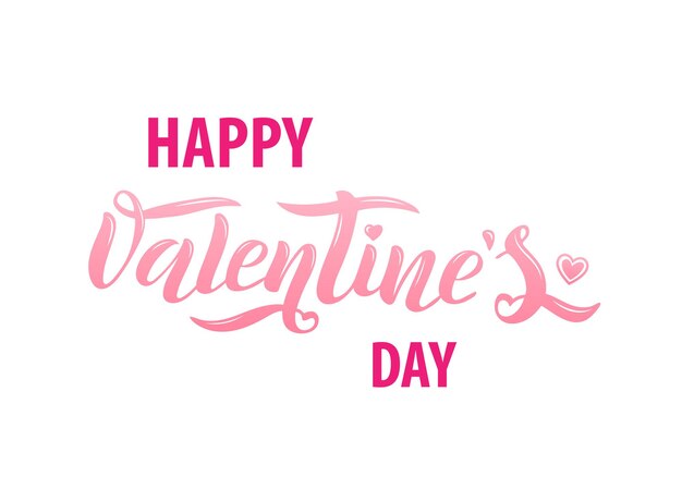 Ilustración De Vector De Texto De Feliz Día De San Valentín Para