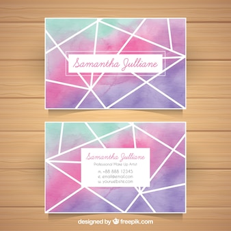 Tarjeta de visita de acuarela con formas negras | Vector Gratis Tarjeta de visita de acuarela con formas negras | Vector Gratis
