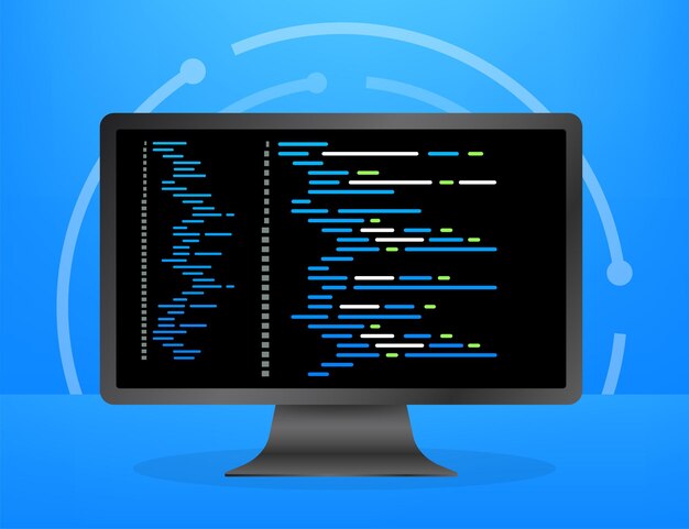 Texto de código java digital. | Vector Premium