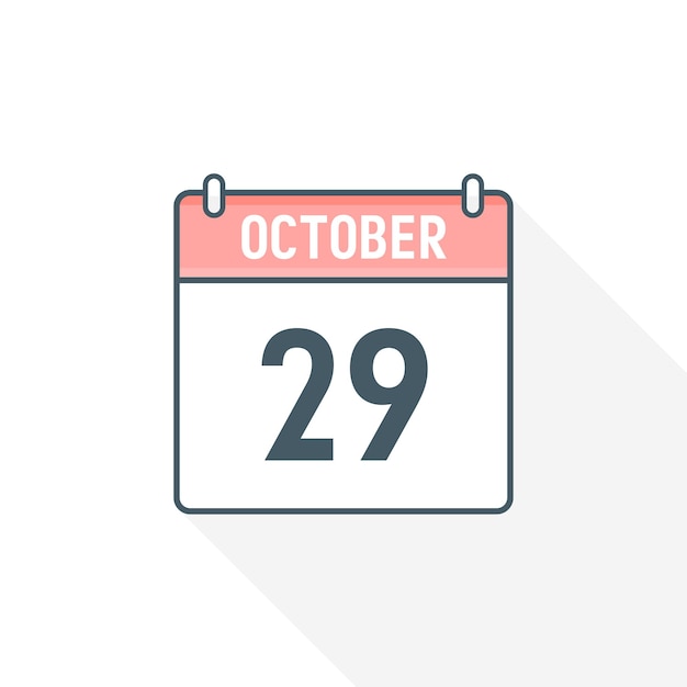 29 De Octubre Icono De Calendario 29 De Octubre Calendario Fecha Mes