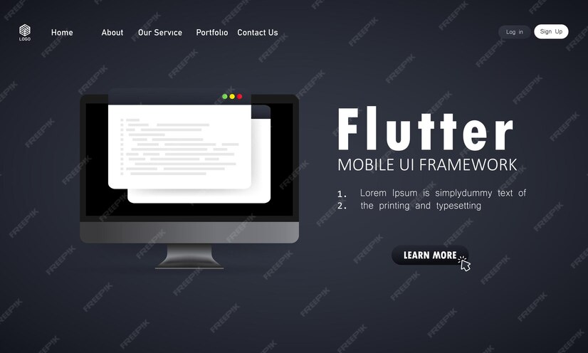 Aprenda A Codificar Flutter Mobile Ui Framework En La Pantalla De La