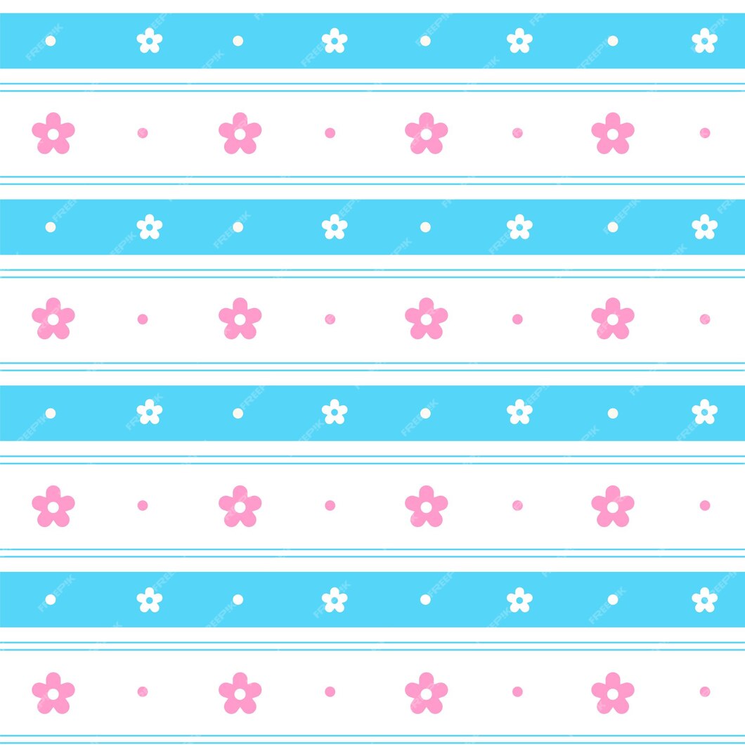 Arco iris rosa azul pastel flor línea horizontal raya punto línea dash ... Arco iris rosa azul pastel flor línea horizontal raya punto línea dash ...