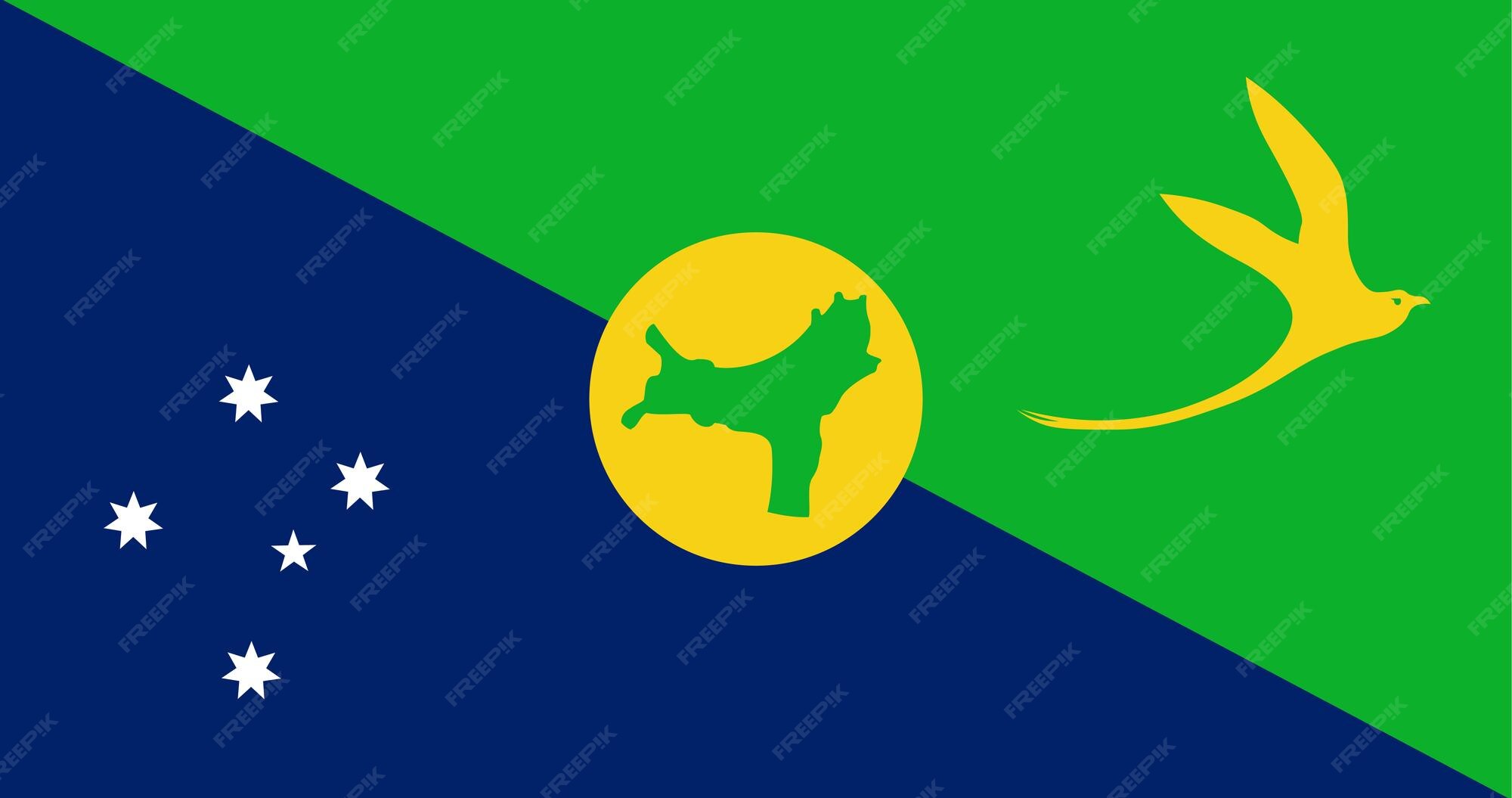 Bandera De La Imagen Vectorial De La Isla De Navidad Vector Premium