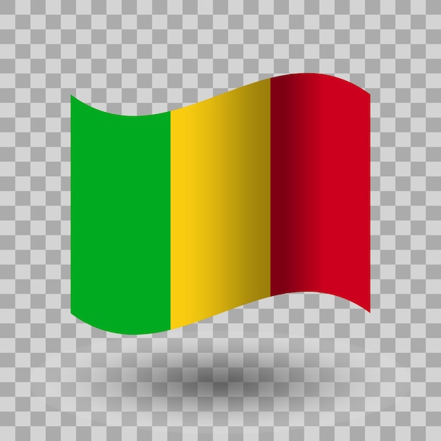 Bandera de Mali vector Bandera ondulada de Mali aislada de fondo ... Bandera de Mali vector Bandera ondulada de Mali aislada de fondo ...