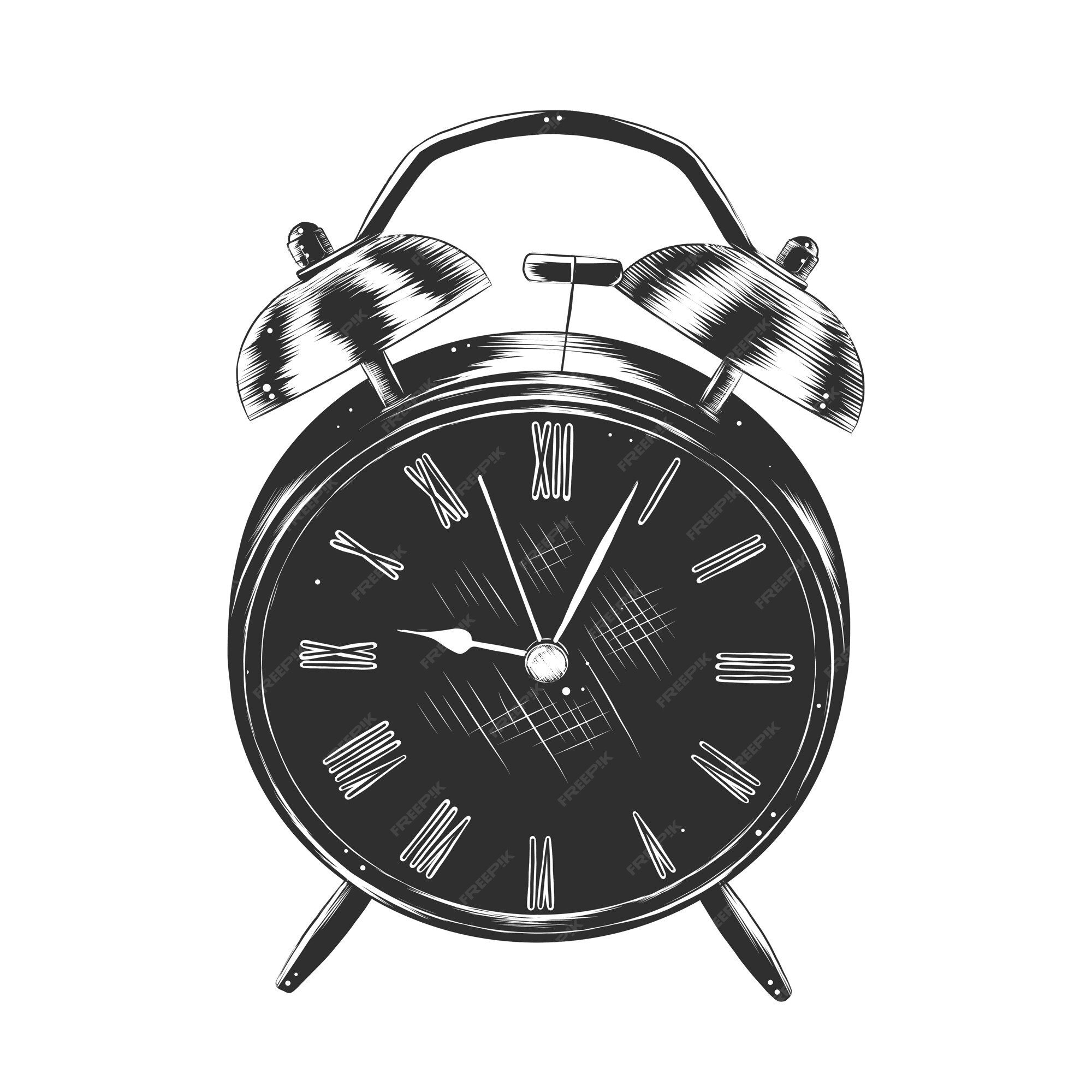Boceto dibujado a mano del despertador | Vector Premium Boceto dibujado a mano del despertador | Vector Premium