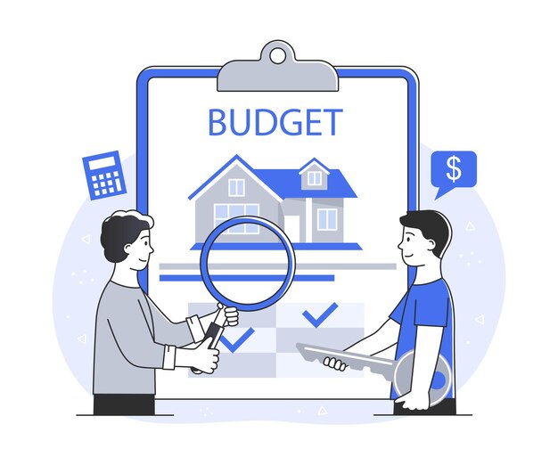 Casa de planificación de presupuesto | Vector Premium Casa de planificación de presupuesto | Vector Premium