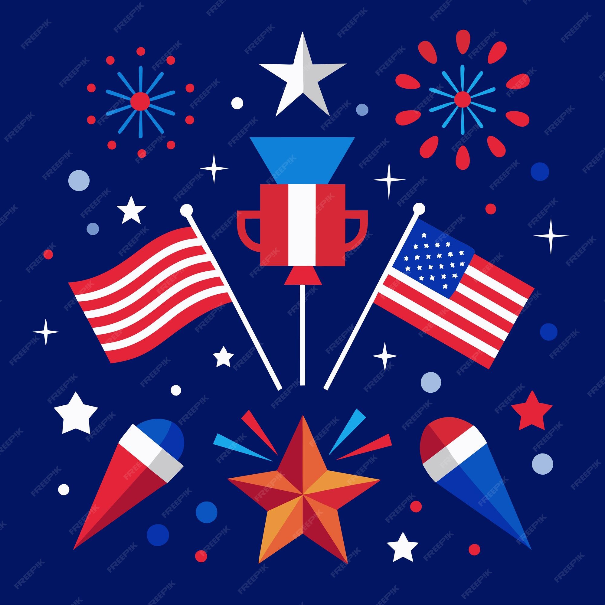 Celebración del 4 de julio Clip art vectores | Vector Premium Celebración del 4 de julio Clip art vectores | Vector Premium