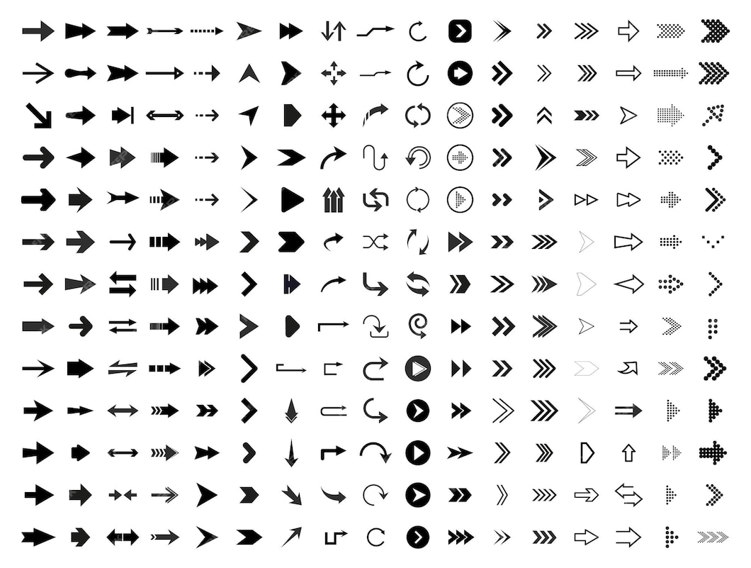 Colección de flechas de diseño plano | Vector Premium Colección de flechas de diseño plano | Vector Premium