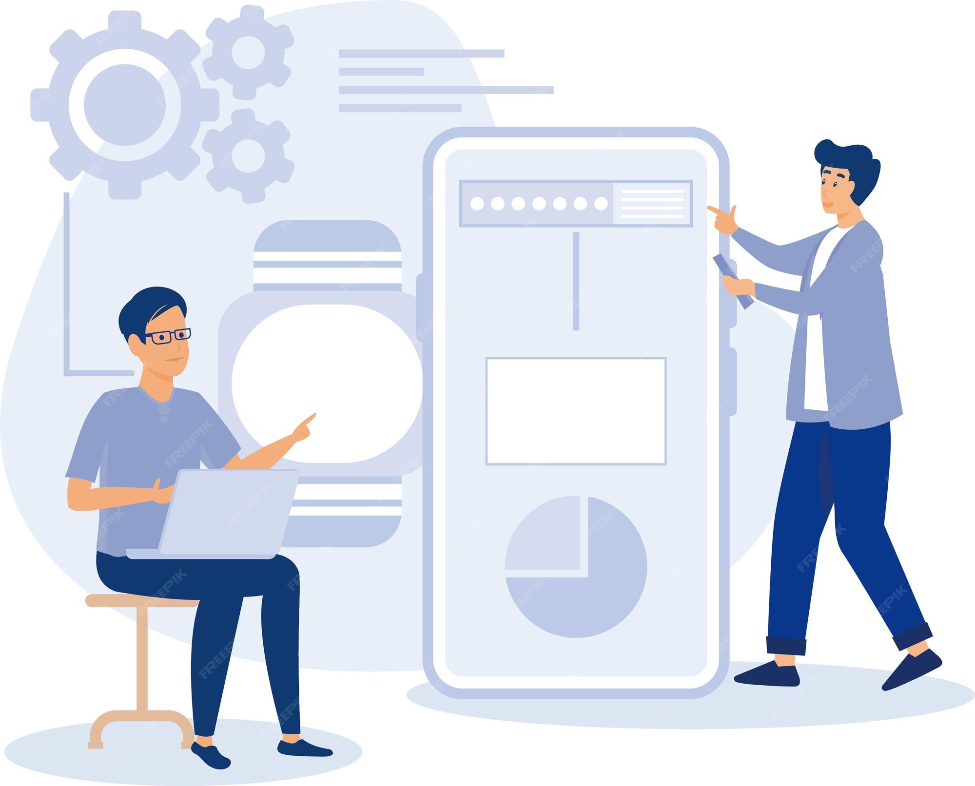 Concepto de desarrollo de software y frontend Desarrollo de sitios web ...