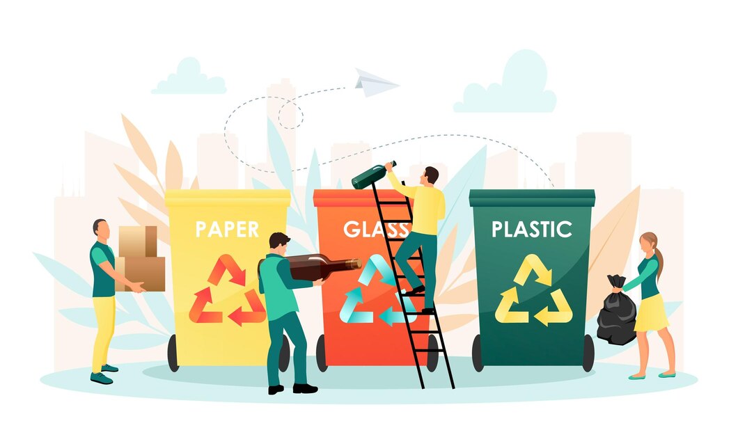 Concepto de diseño de reciclaje de residuos solución ecológica del ... Concepto de diseño de reciclaje de residuos solución ecológica del ...
