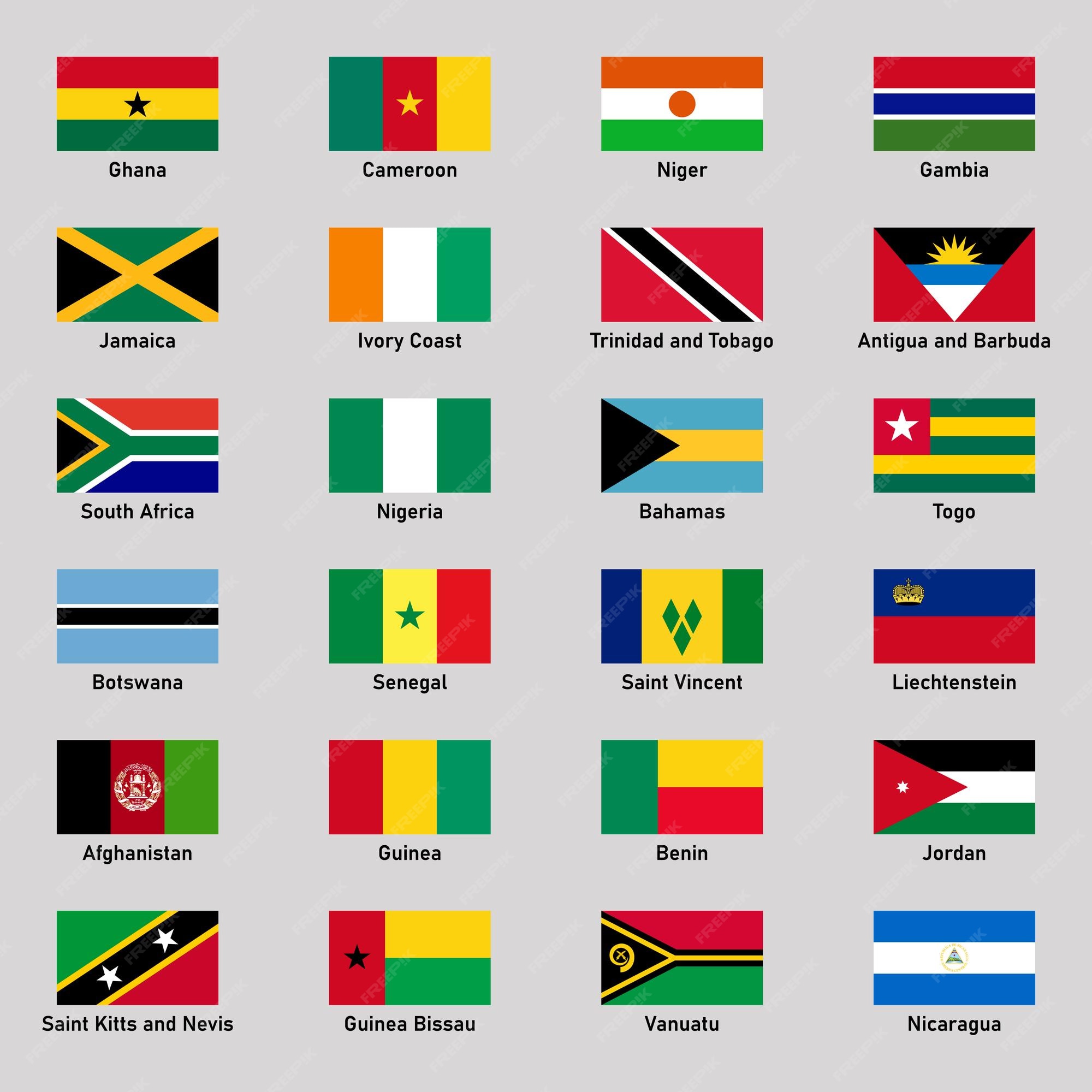 Conjunto de banderas de diferentes países en estilo plano | Vector Premium Conjunto de banderas de diferentes países en estilo plano | Vector Premium