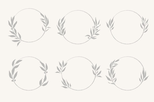 Conjunto de borde de vector dibujado a mano floral de boda | Vector Premium Conjunto de borde de vector dibujado a mano floral de boda | Vector Premium