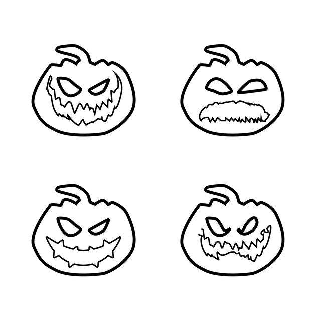 Conjunto de calabazas de halloween | Vector Premium Conjunto de calabazas de halloween | Vector Premium