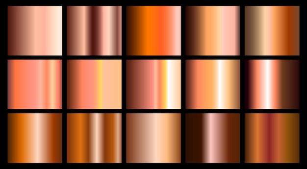 Un conjunto de colores metálicos. | Vector Premium Un conjunto de colores metálicos. | Vector Premium