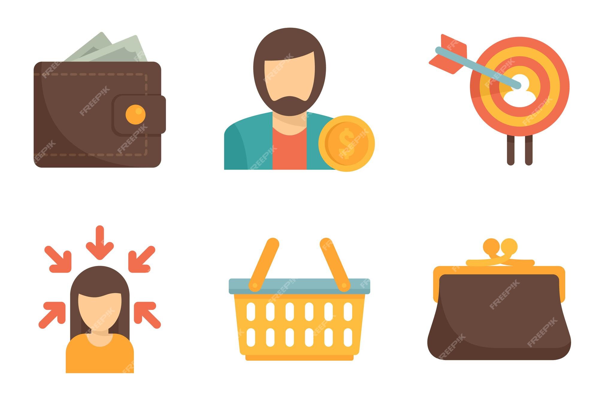 Conjunto de iconos de comprador. conjunto plano de iconos de vector de ... Conjunto de iconos de comprador. conjunto plano de iconos de vector de ...