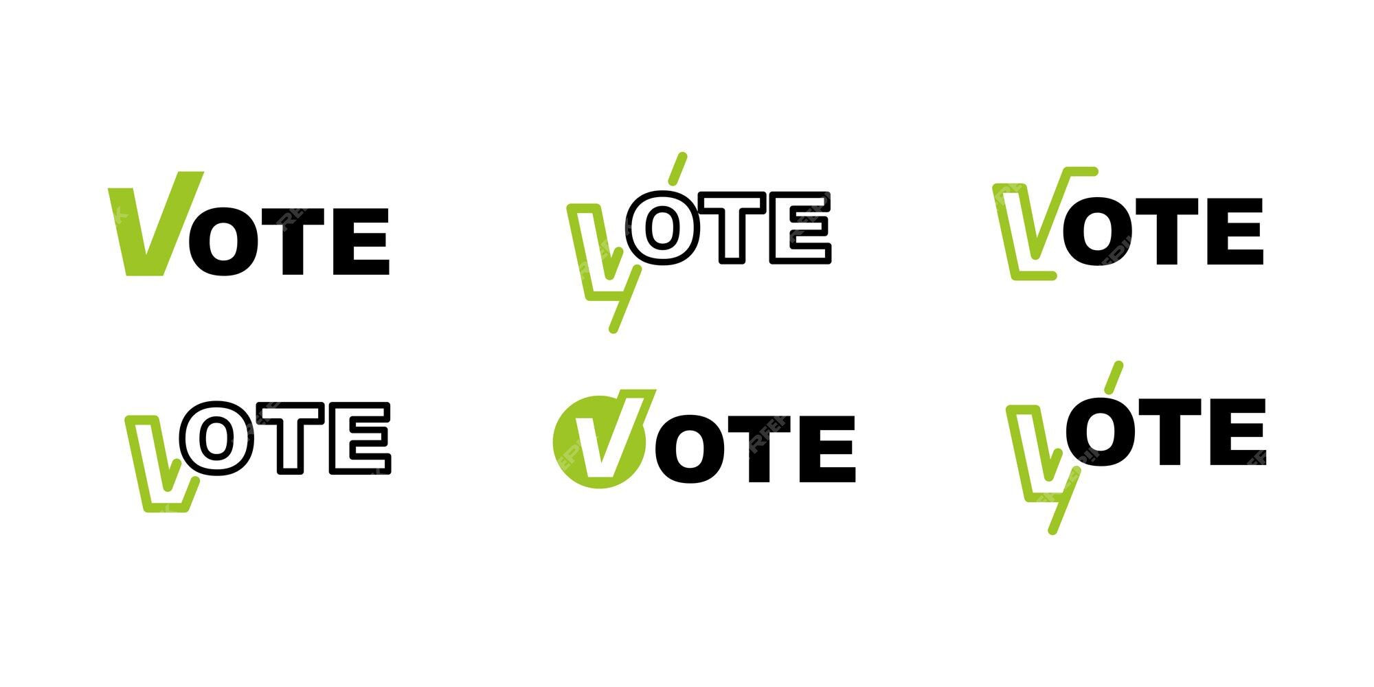 Conjunto De Iconos Del Vector De Votación Icono De Elección O Boleta De