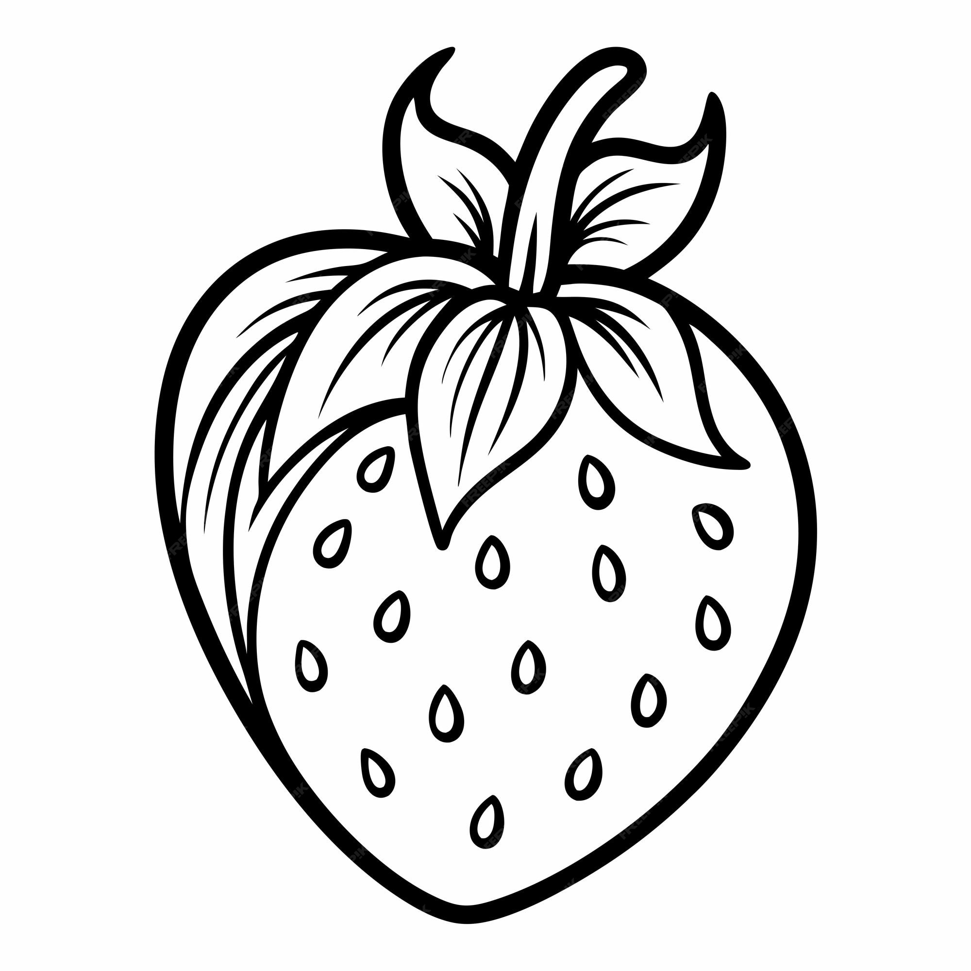 Descripción De La Página De Colorear Fresas Para Niños Fresas Perfecta