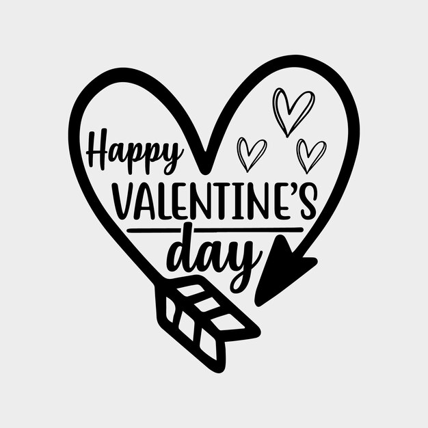 Día De San Valentín Feliz Vector Premium