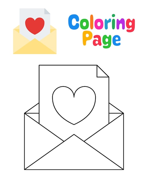 Dibujo Para Colorear Con Letra Para Niños Vector Premium