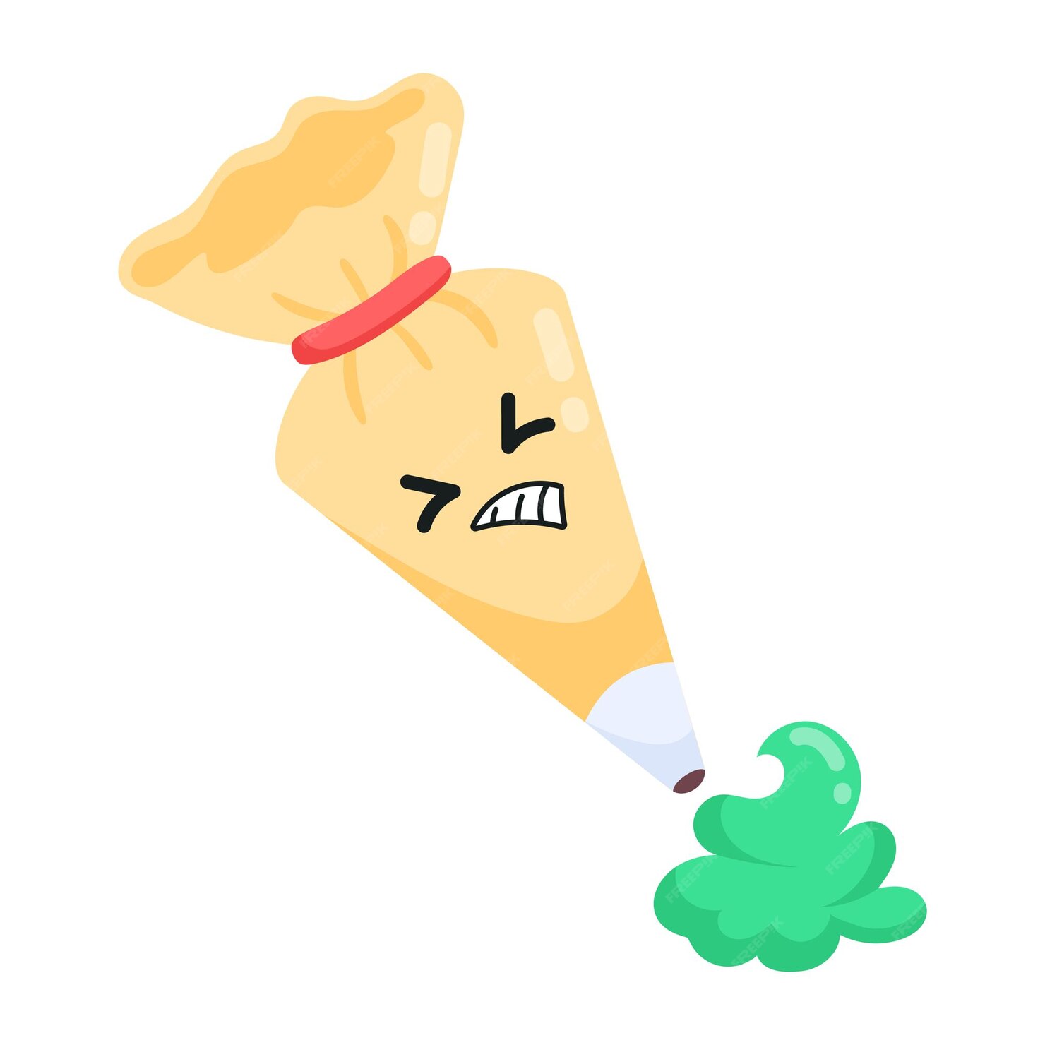 Un Dibujo De Dibujos Animados De Un Lápiz Con Una Cara Dibujada En él Vector Premium