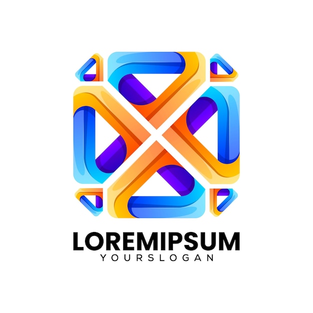 Diseño de logotipo colorido icono abstracto | Vector Premium Diseño de logotipo colorido icono abstracto | Vector Premium