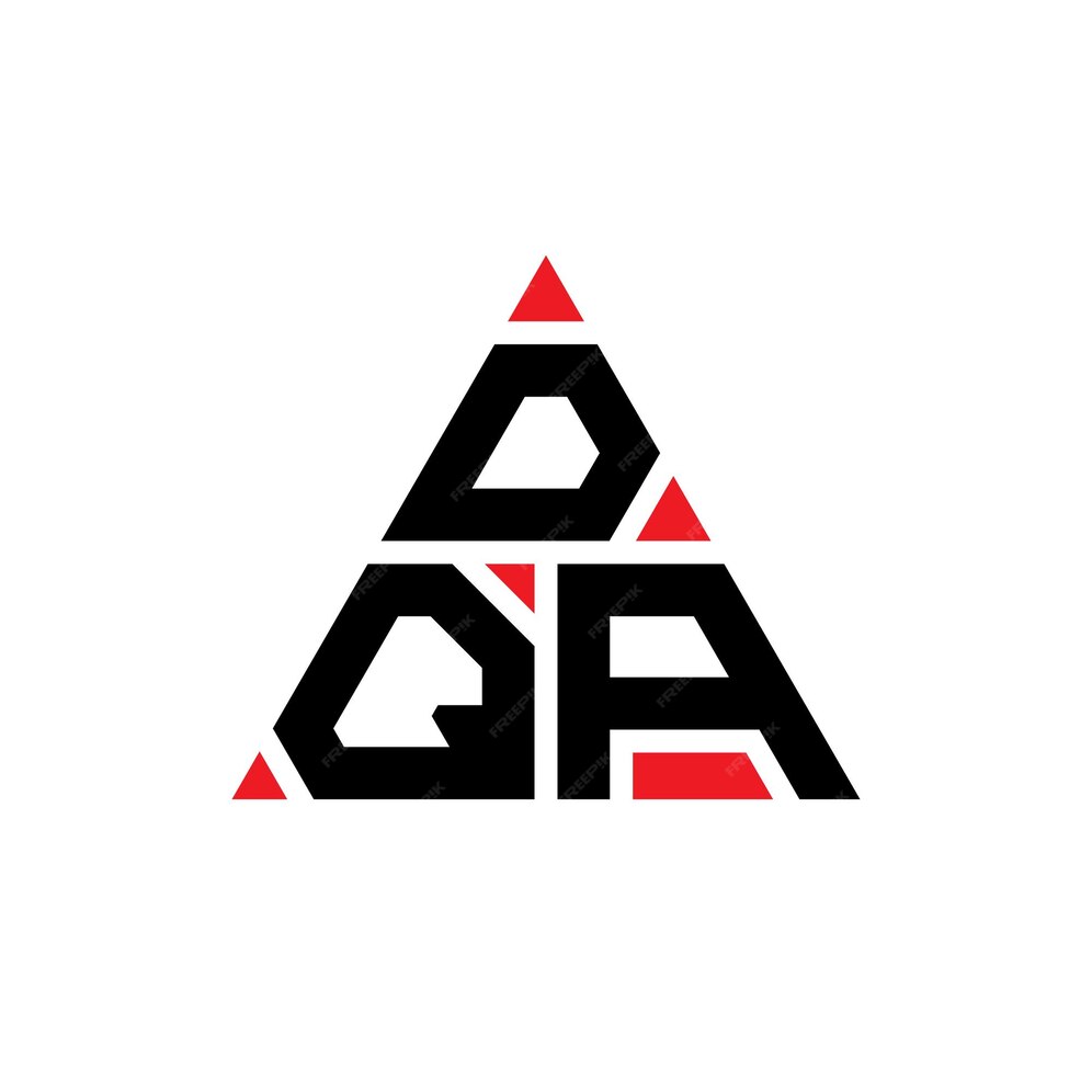 Diseño de logotipo de letra triangular DQA con forma de triángulo DQA diseño de logotipo ...