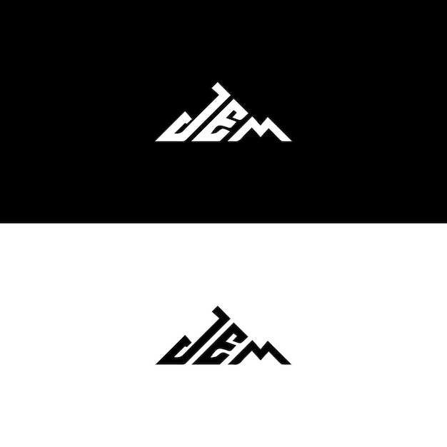 Diseño Del Logotipo De La Letra Triangular Jem Con Forma De Triángulo