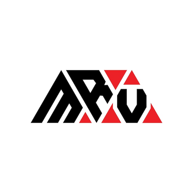 Diseño De Logotipo De Letra Triangular Mrv Con Forma De Triángulo