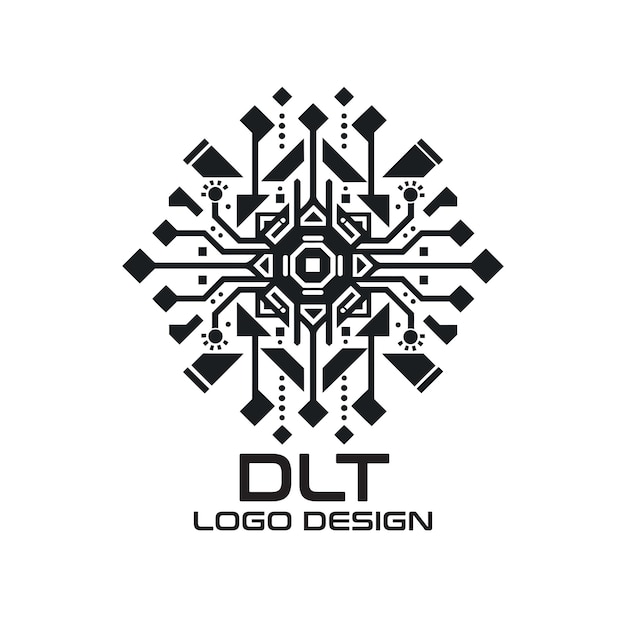 Diseño Del Logotipo Vectorial De Dlt Vector Premium