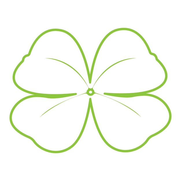 Diseño Vectorial De Hoja De Trébol Verde Logoluck Icono Diseño Plano