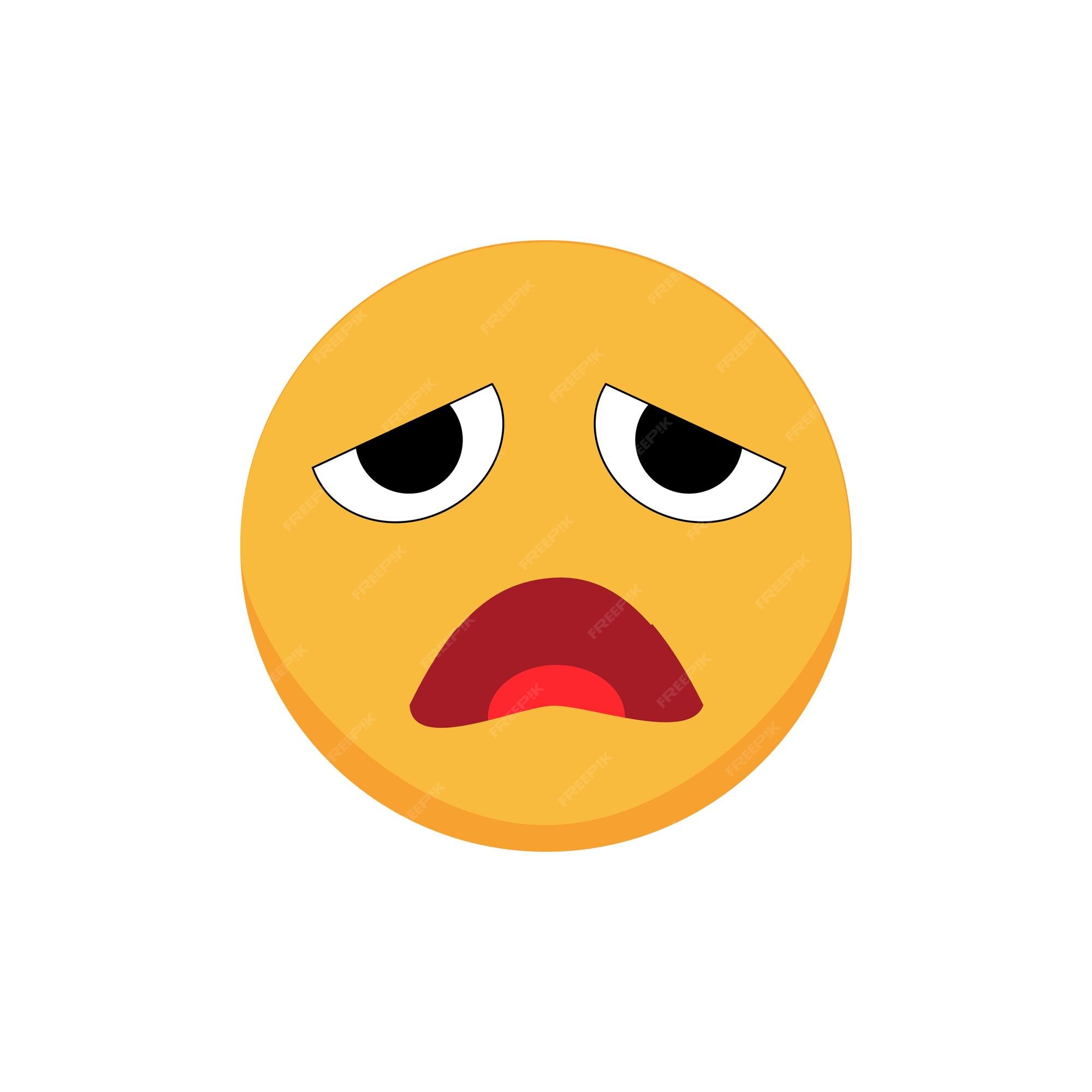 Emoticon triste emoticon de dibujos animados vector plano | Vector Premium Emoticon triste emoticon de dibujos animados vector plano | Vector Premium