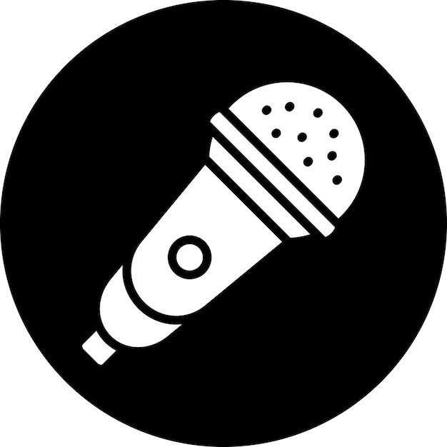 Estilo Del Icono Del Micrófono Vector Premium