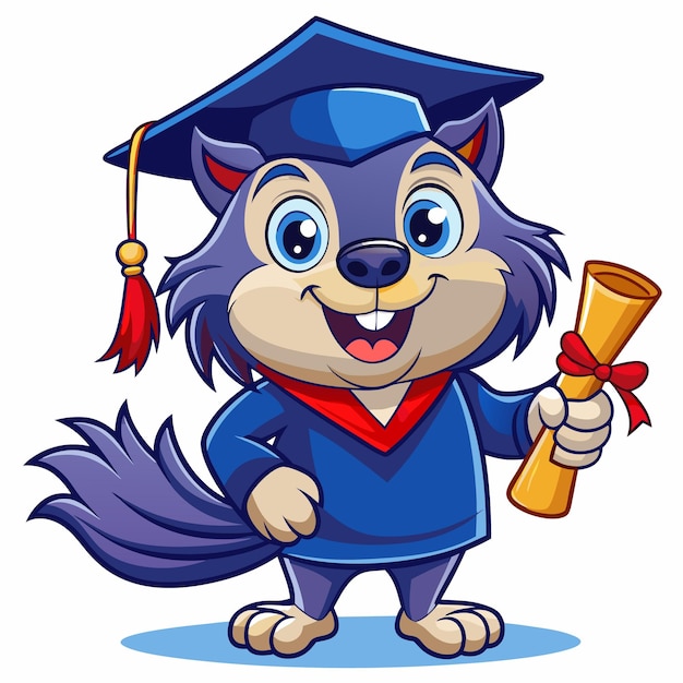 Feliz graduado de dibujos animados con diploma | Vector Premium ... Feliz graduado de dibujos animados con diploma | Vector Premium ...