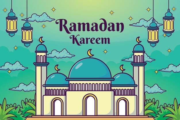 Fondo de ramadan kareem dibujados a mano | Vector Premium Fondo de ramadan kareem dibujados a mano | Vector Premium